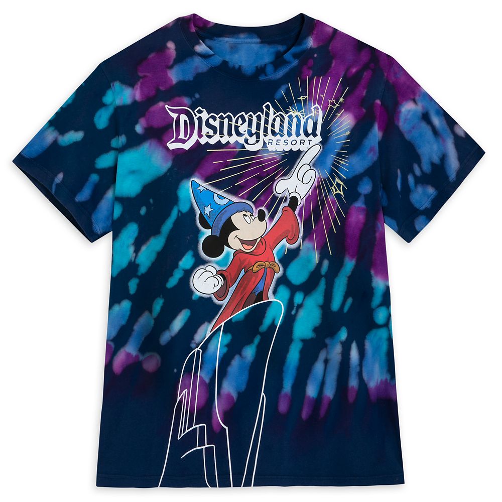 Sorcerer Mickey Mouse Tie Dye T Shirt For Adults Disneyland Shopdisney
