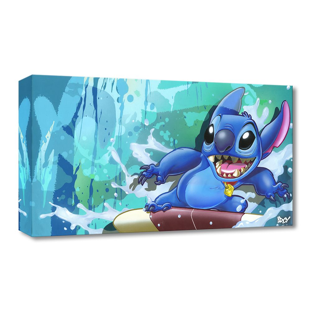 Stitch ''Surf Rider Stitch'' Giclée on Canvas by ARCY – Limited Edition ...