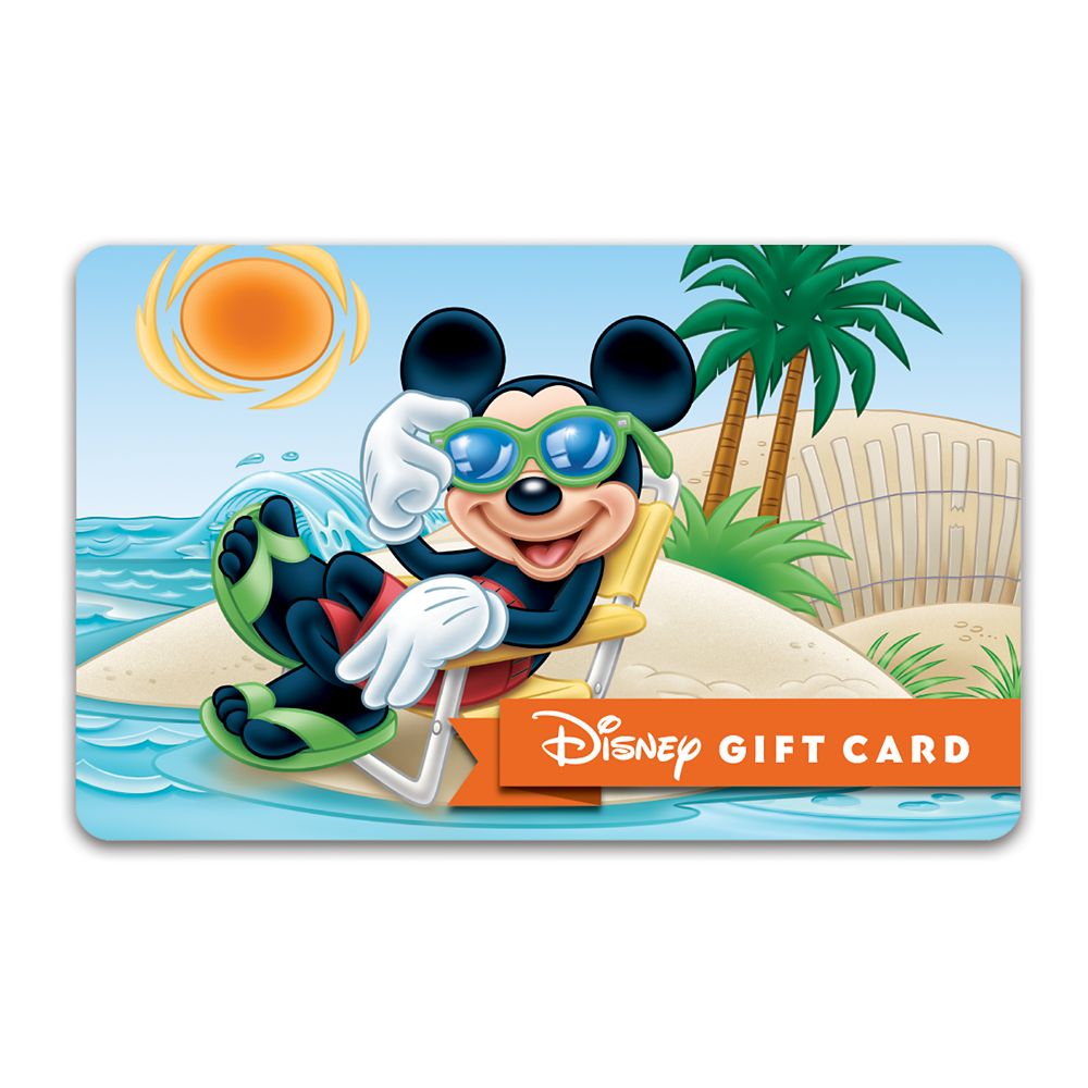 Mickey Mouse Sunbathing Disney Gift Card | Disney Store