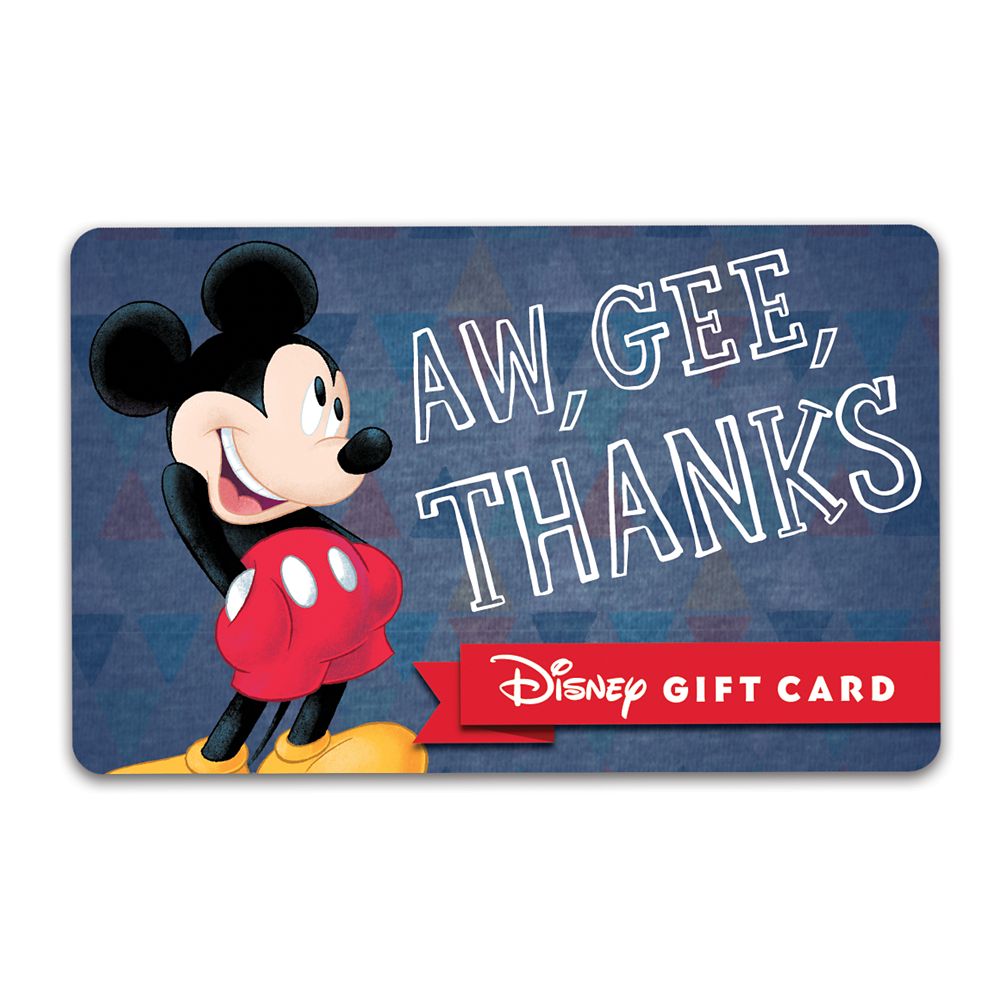 Mickey Mouse ''Aw, Gee, Thanks'' Disney Gift Card | Disney Store